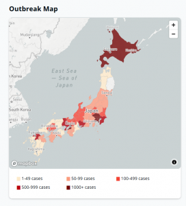 outbreak-map - Into Japan